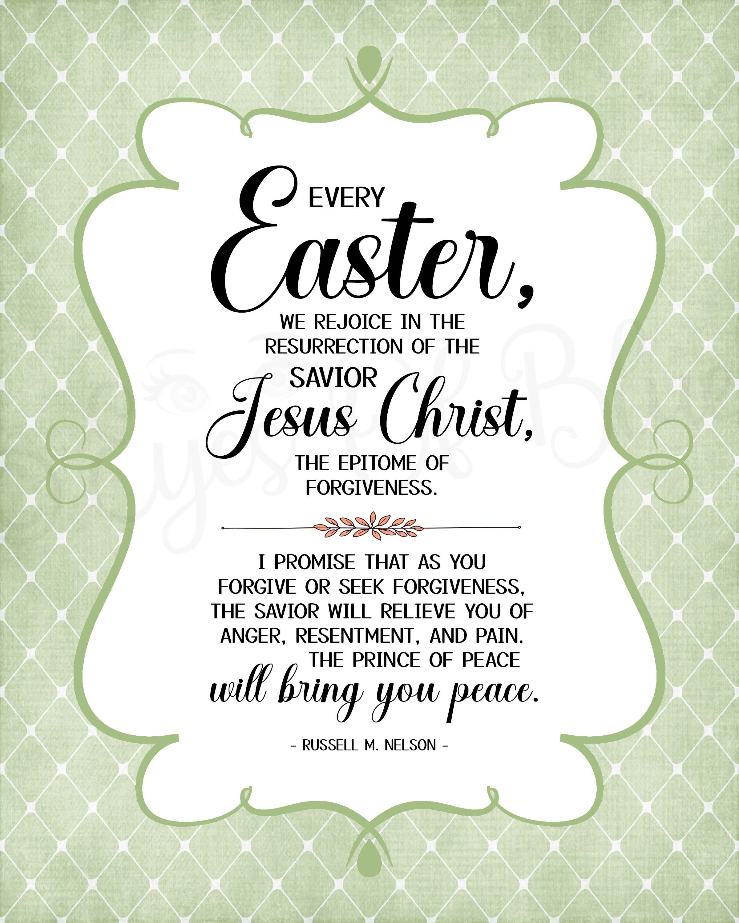 Bring You Peace Easter Printable Russell M. Nelson Easter Quote LDS ...