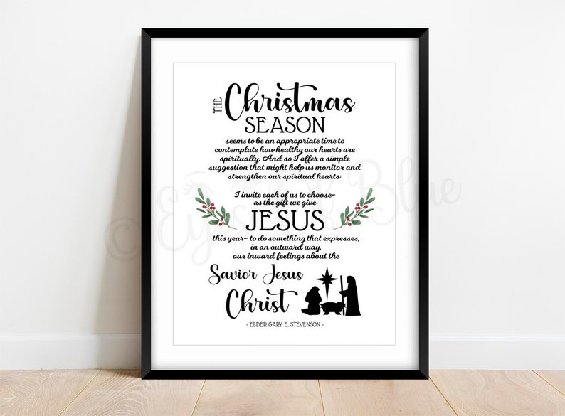 The Gift We Give Jesus | Digital LDS Christmas Printable | LDS ...