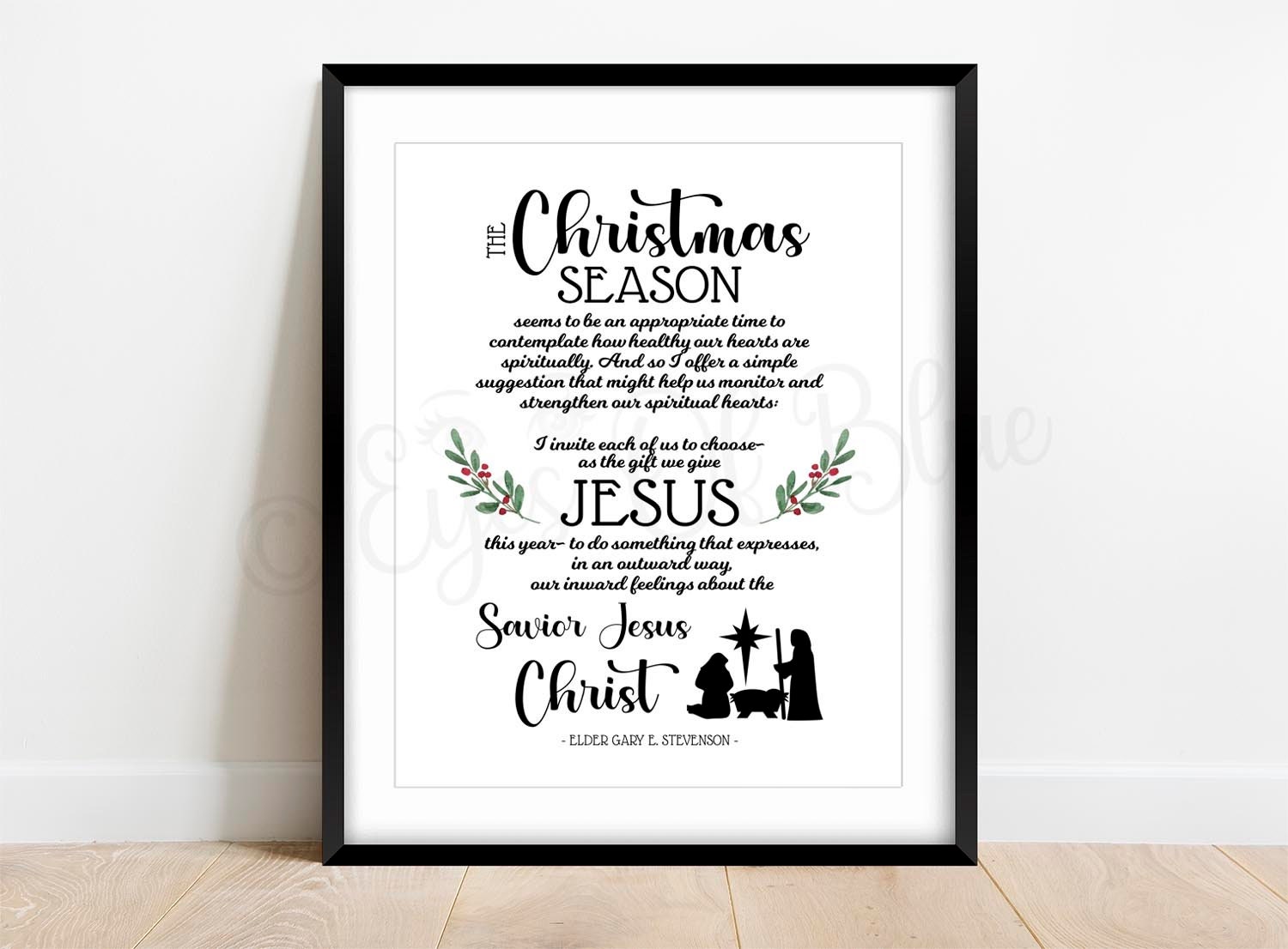 The Gift We Give Jesus | Digital LDS Christmas Printable | LDS ...