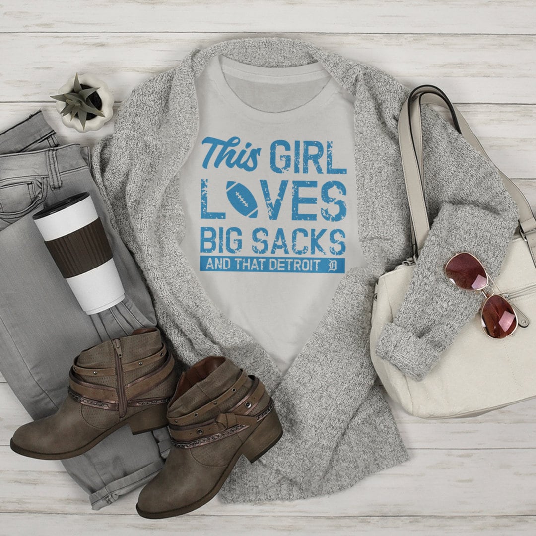Lions Fan Shirt, Detroit Fan, Detroit Sports, Big Sacks and D, Funny ...
