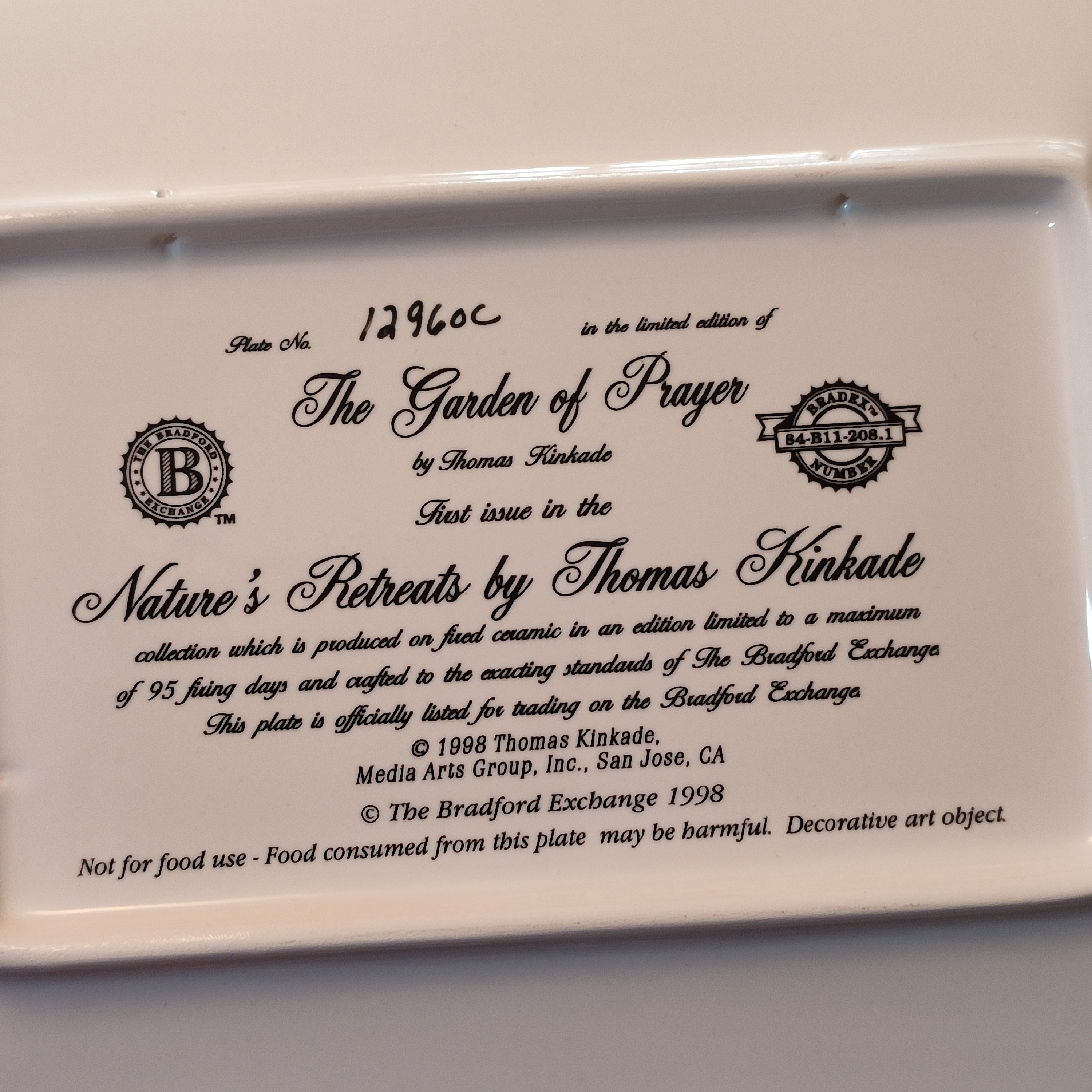 Set of 4x Limited Edition thomas Kinkade Collection of nature's ...