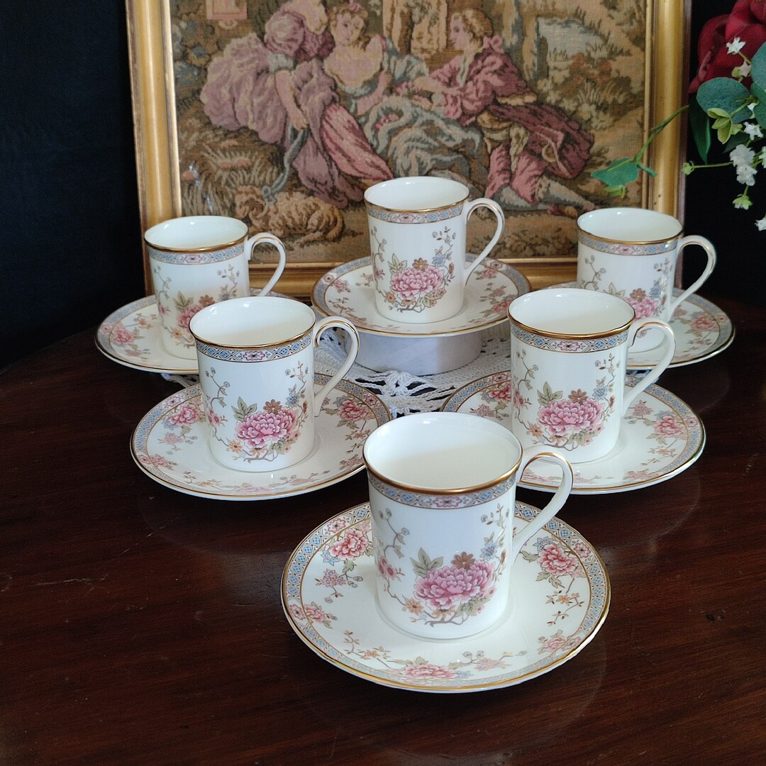 Set of 6x Royal Doulton Canton Espresso/coffee Cups and Saucers - Etsy