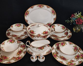 Royal Albert old Country Roses Dinner Set - Etsy