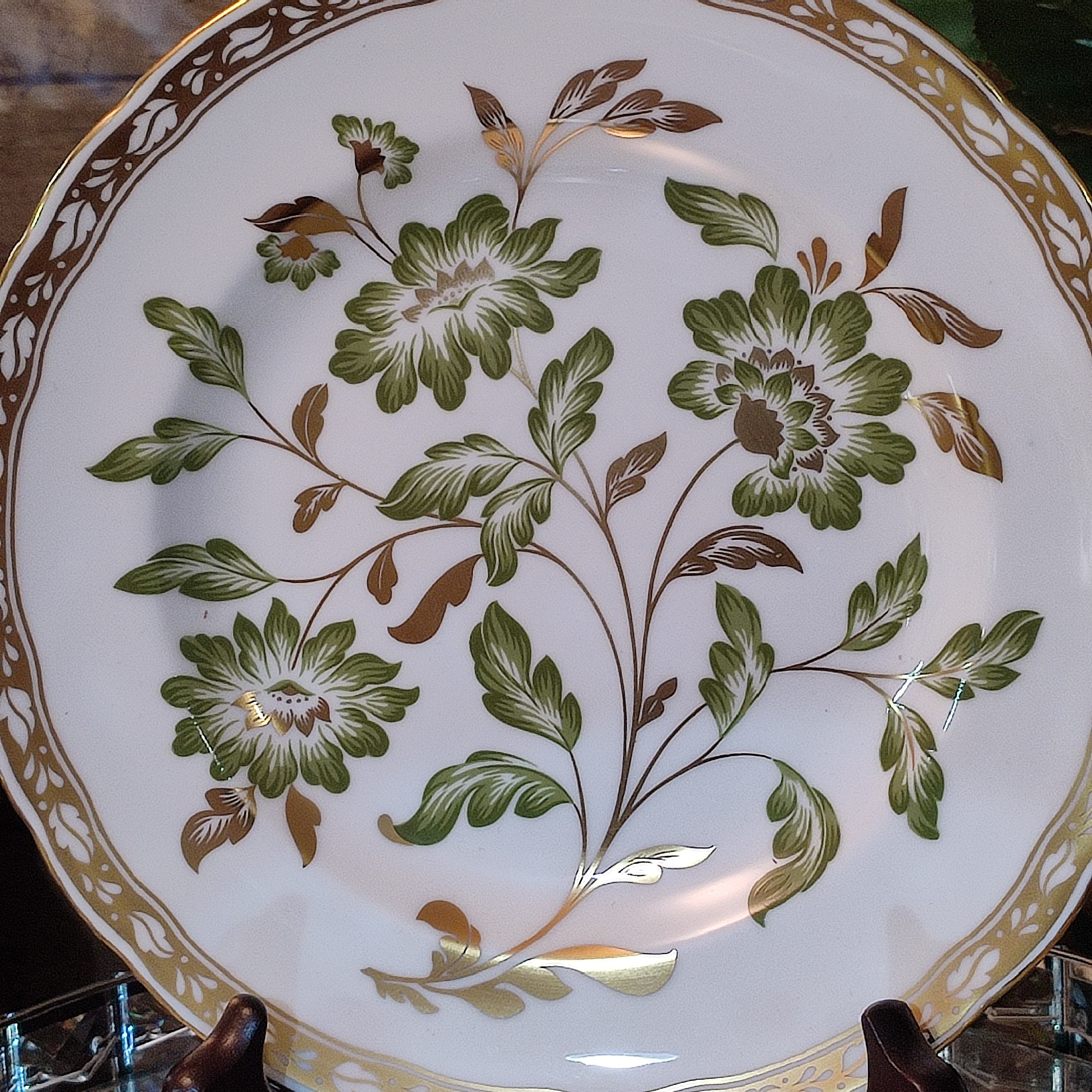 Vintage Royal Crown Derby derby Panel Green - Etsy