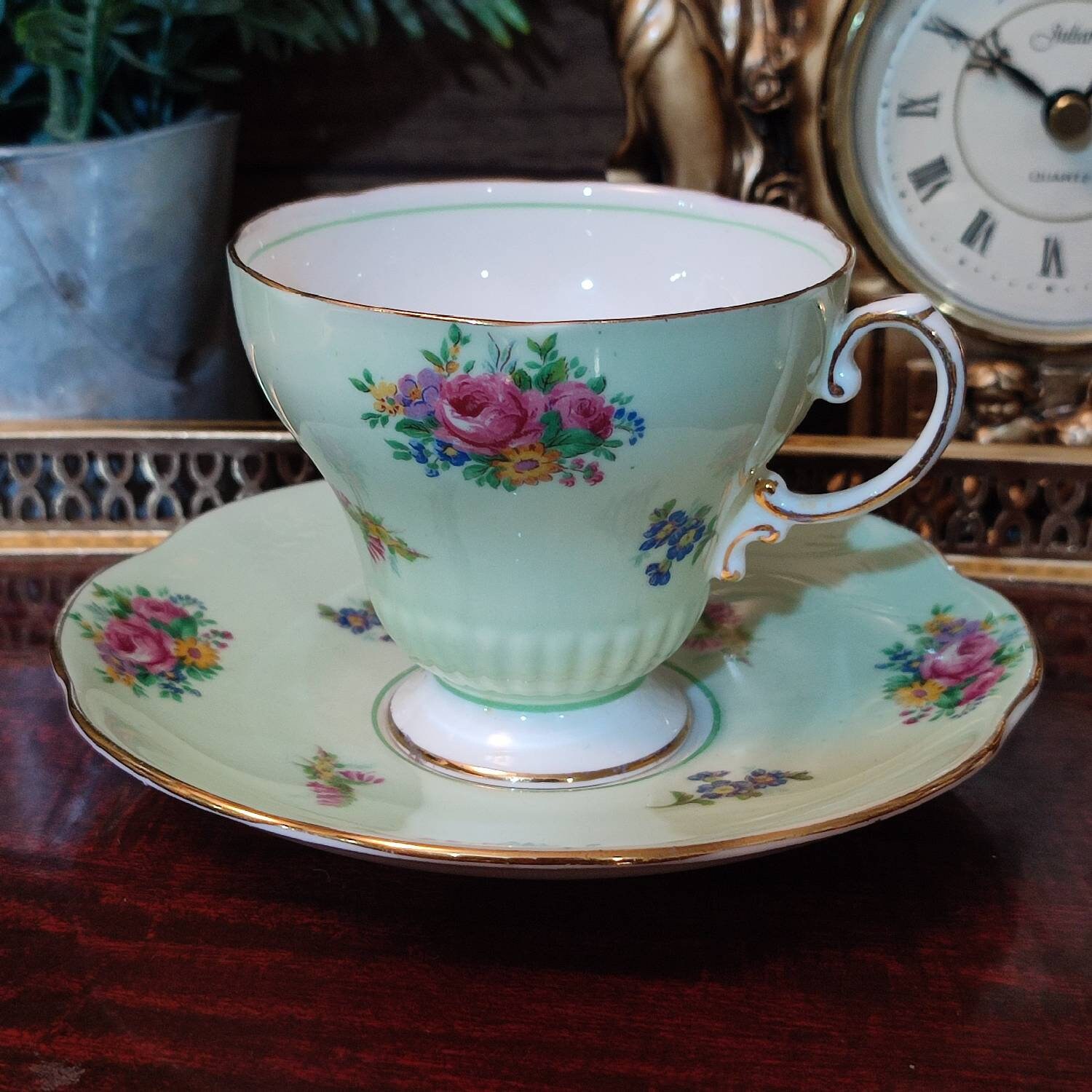 Superb Vintage Eb Foley Mint Green Duo Fine Bone China - Etsy