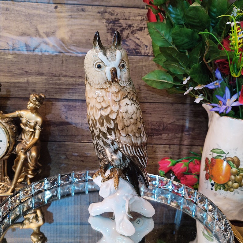 Vintage Karl Ens Large Porcelain LONG EARED OWL Figurine C1940's - Etsy