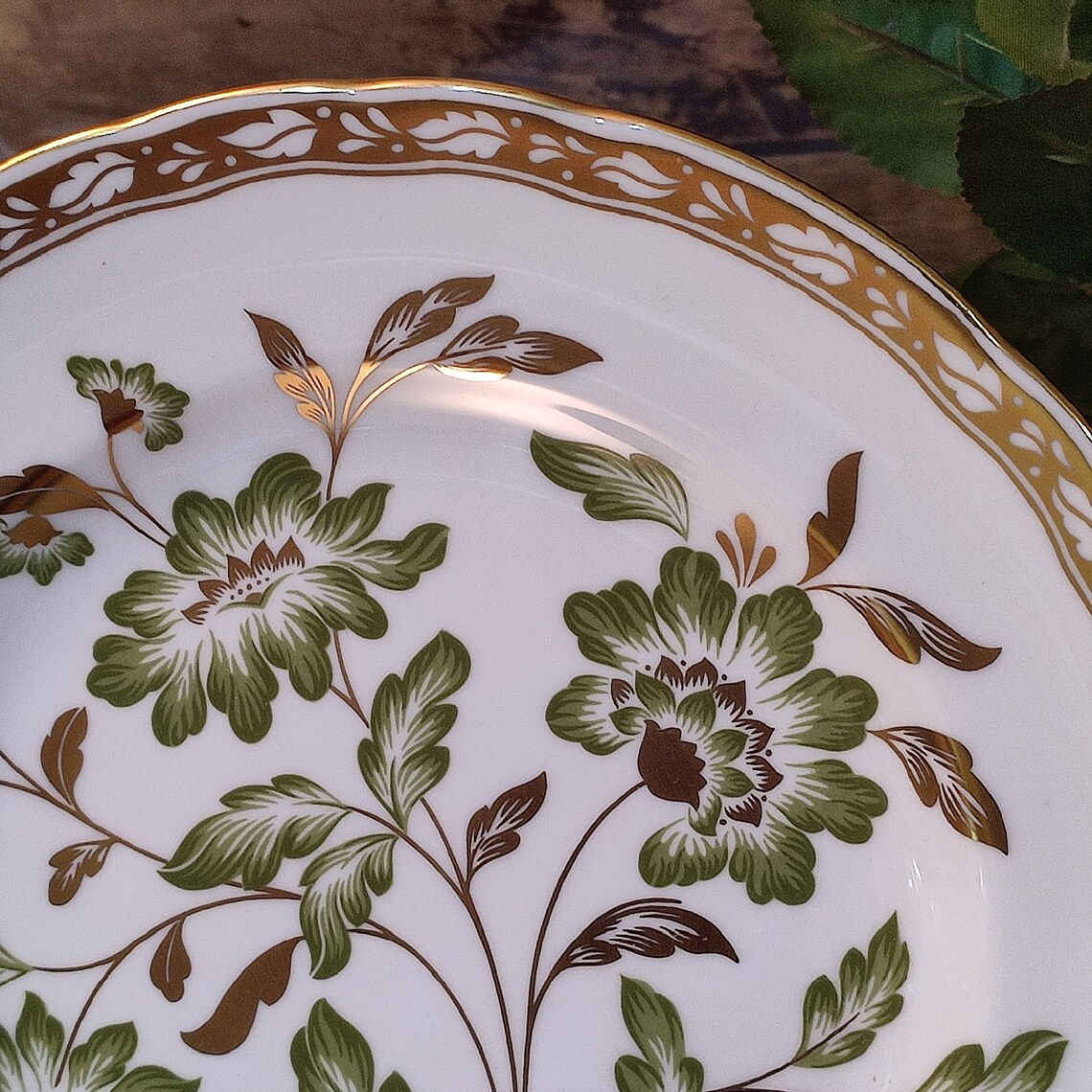 Vintage Royal Crown Derby derby Panel Green - Etsy