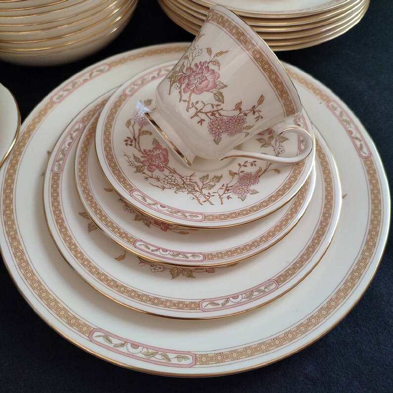 Royal Doulton lisette Dinner & Tea Set 58pcs Fine - Etsy