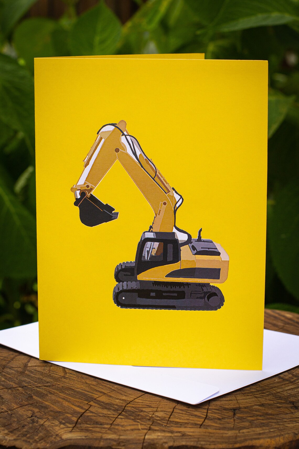 Excavator Pop‑up Card – Construction Birthday Greeting for Kids or ...