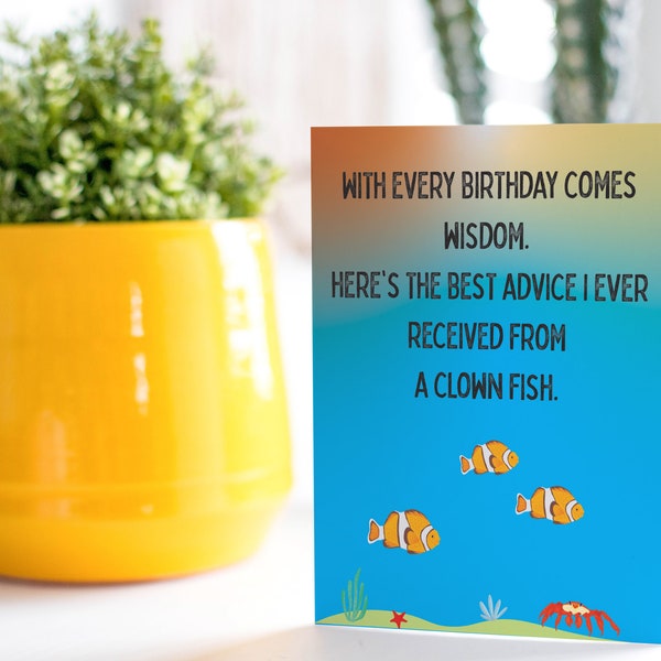 Fish Birthday Card - Etsy