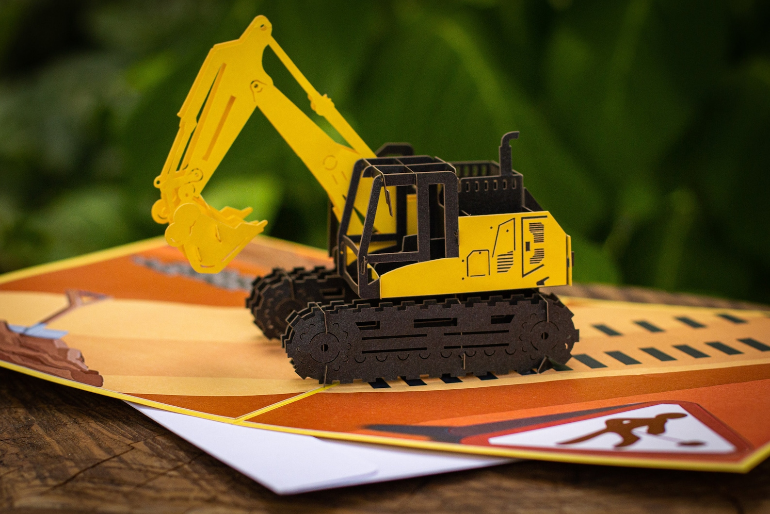 Excavator Pop‑up Card – Construction Birthday Greeting for Kids or ...