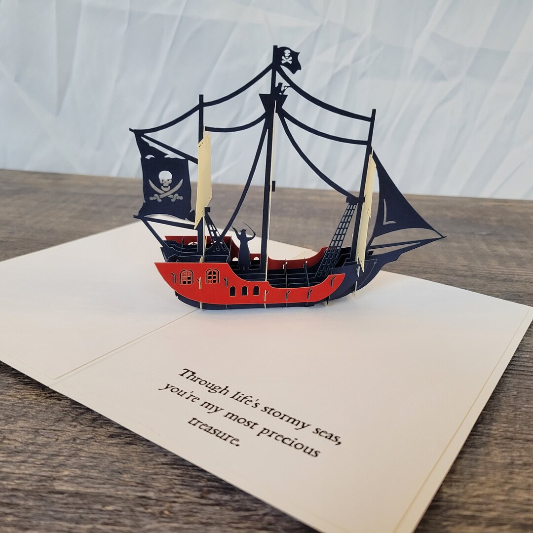 Cardstalked Pop-up Pirate Anniversary Card Handmade - Etsy