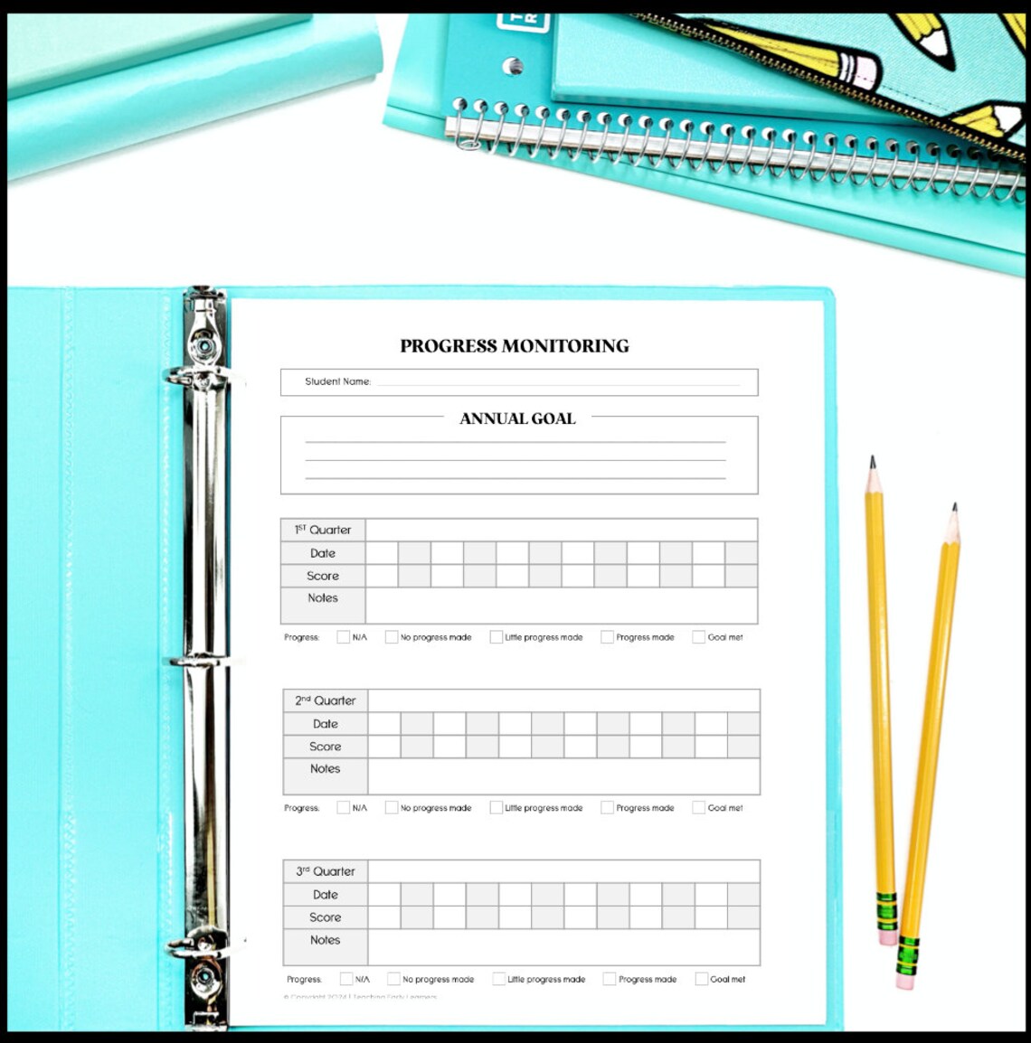 Special Education IEP Caseload Manager, Printable Progress Monitoring ...