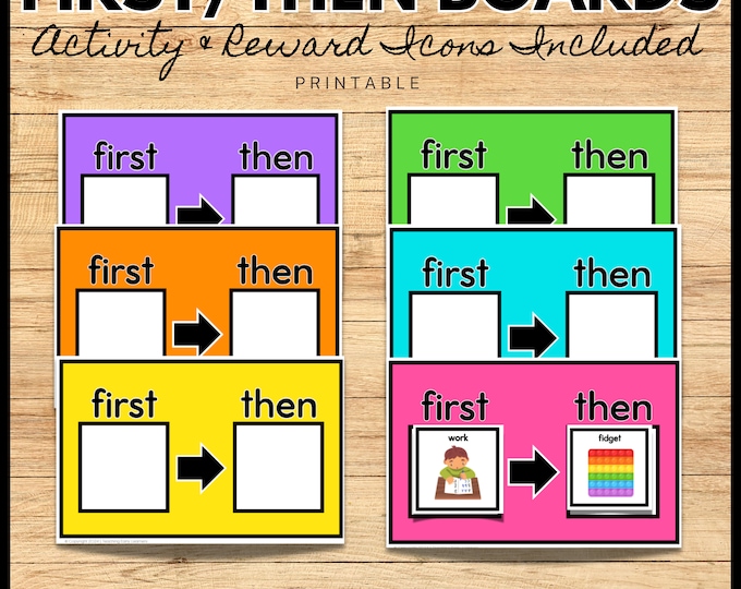 First Then Board, Visual Schedule, Visual Support, Behavior Support ...