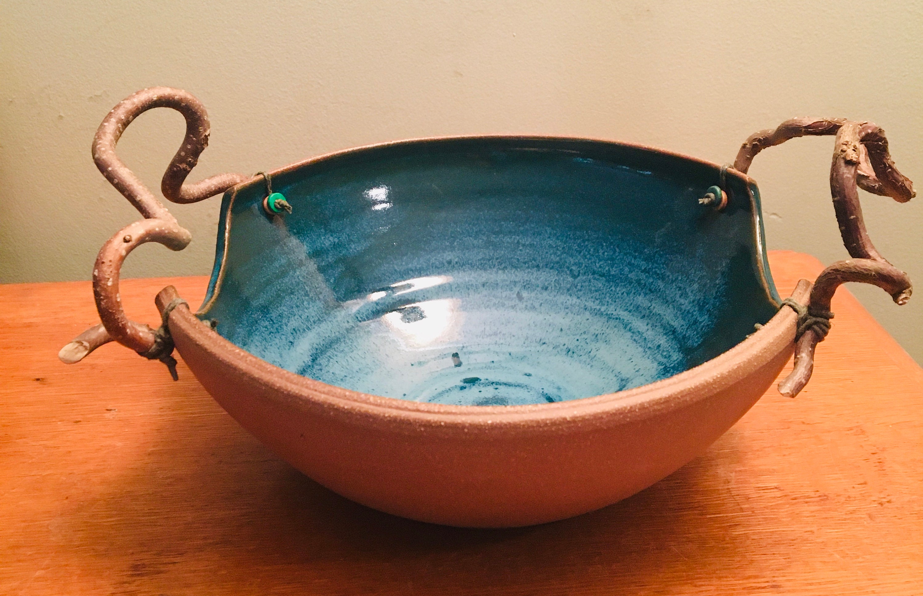 SOLD. Twig Handle Serving Bowl. SOLD - Etsy
