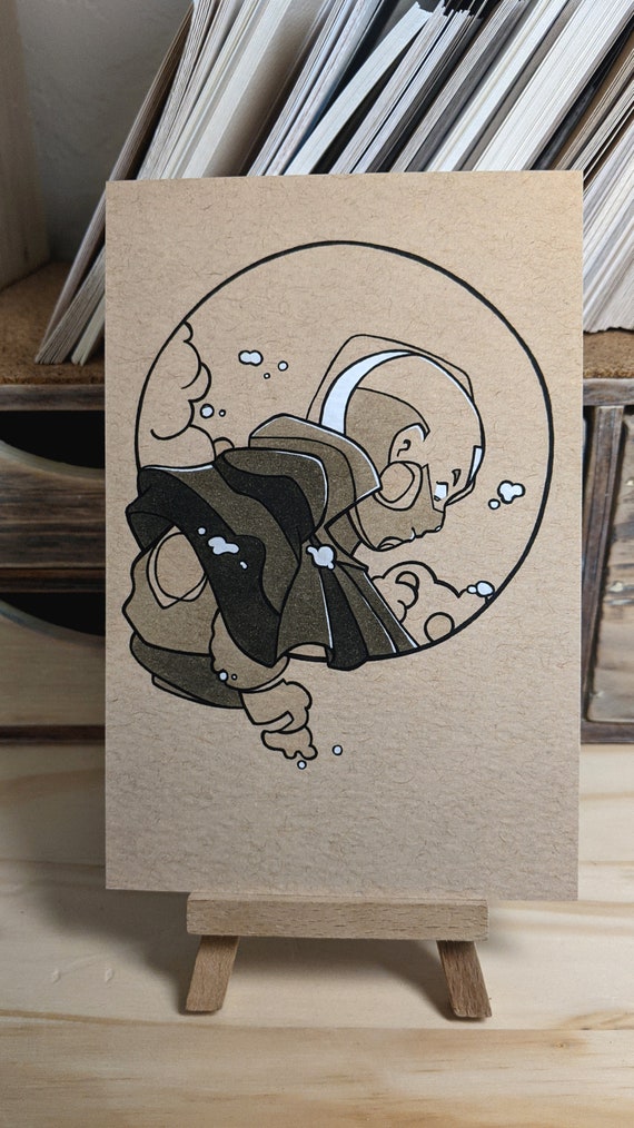 Fine Art Print Aang Avatar Air Bender Fanart Ink - Etsy