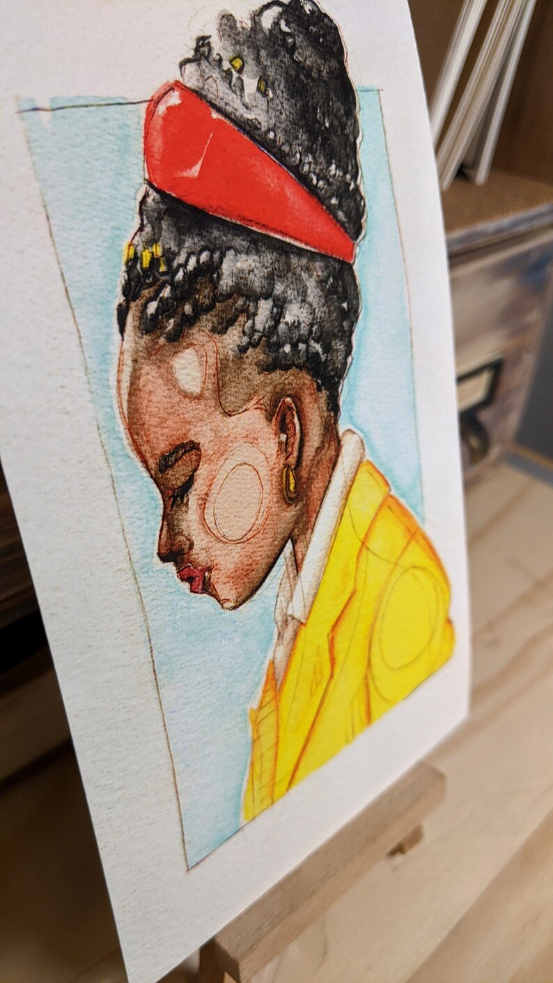 Fine Art Print - Amanda Gorman - Portrait - Watercolor - Soe - Etsy