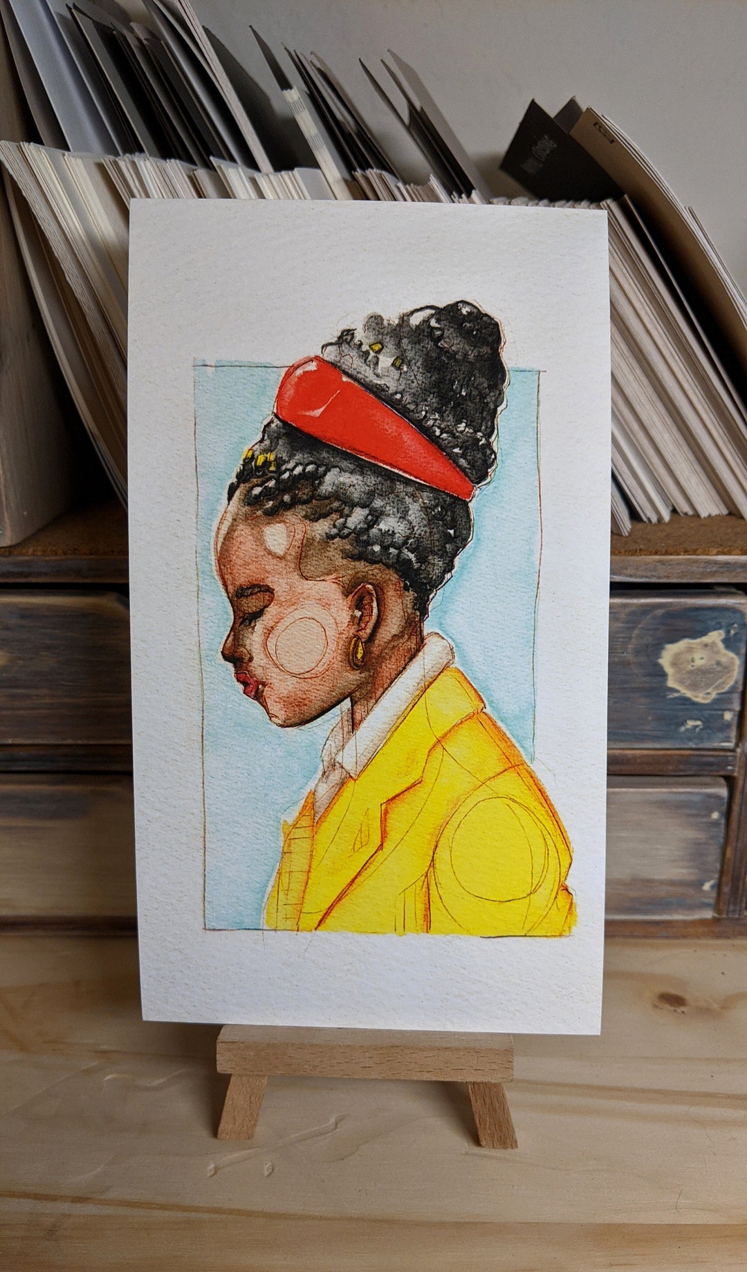 Fine Art Print - Amanda Gorman - Portrait - Watercolor - Soe - Etsy