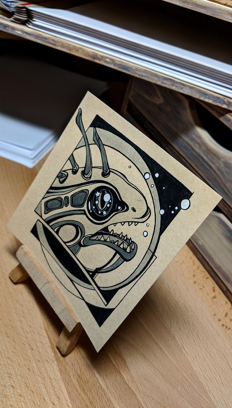 Fine Art Print - Murloc - Ink Drawing - Fanart - Wow - Soe - Etsy