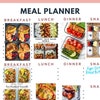 Colorful Custom Meal Plan PDF Printable BUNDLE, Grocery List, Meal ...