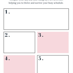 Personalized to Do List, Weekly 5 & Thrive Tracker, Goal Tracker ...