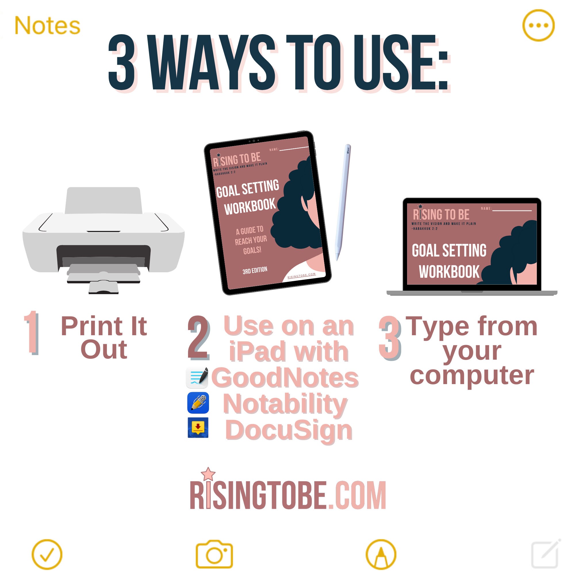 Personalized Pink Goal Planner Insert Productivity Inserts - Etsy