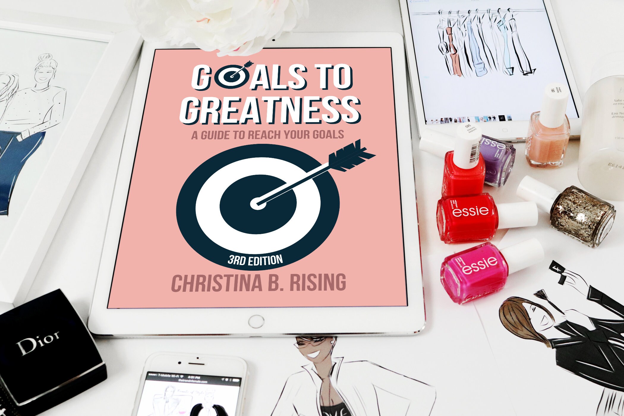 Personalized Pink Goal Planner Insert, Productivity Inserts ...