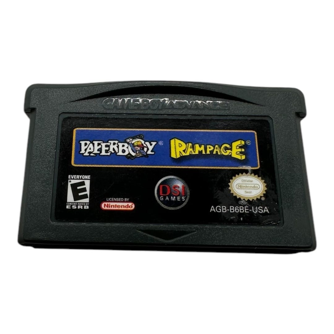 Paperboy/rampage nintendo Game Boy Advance, 2005 GBA Tested Cartridge ...