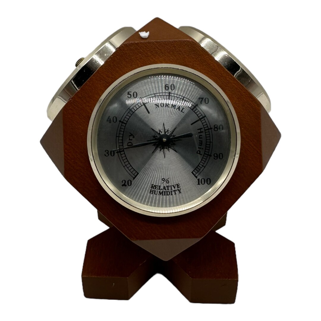 Vintage Linden Rotating Wood Cube Weather Station Barometer - Etsy