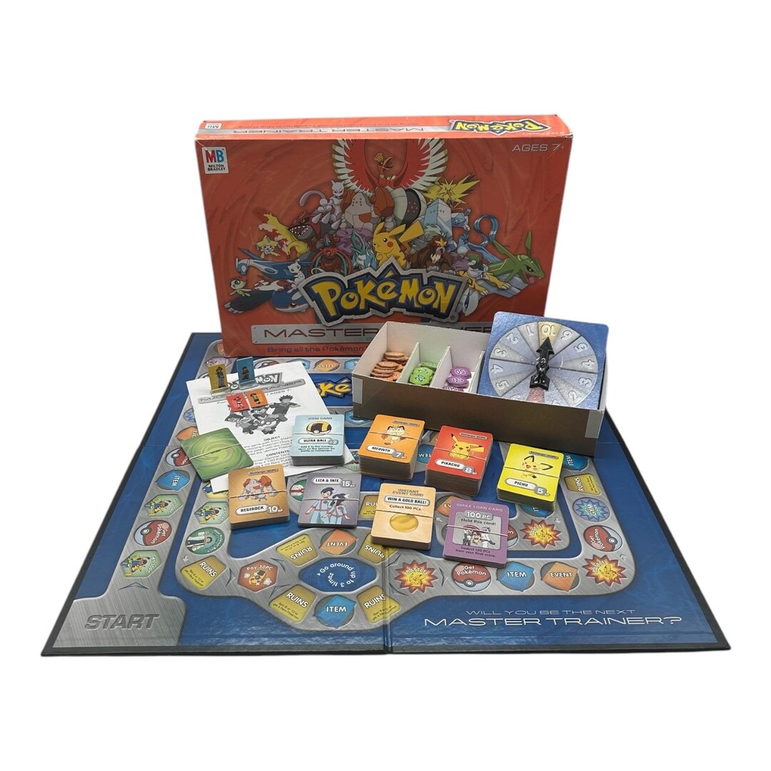 Vintage Pokemon Master Trainer Board Game 2005 Milton Bradley - Nearly ...
