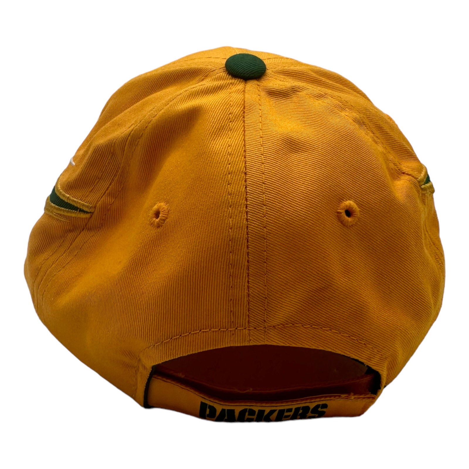 VTG 00s NFL Team Apparel Green Bay Packers Strapback Yellow Hat Cap ...