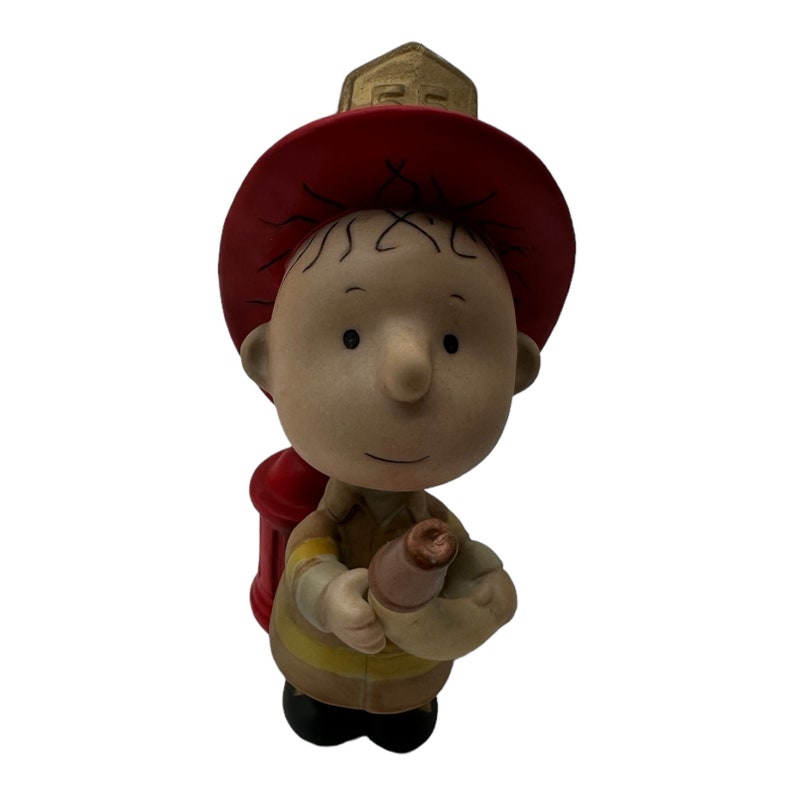 2001 Hallmark Peanuts Gallery Pigpen Fire Fighter Fireman Figurine W ...