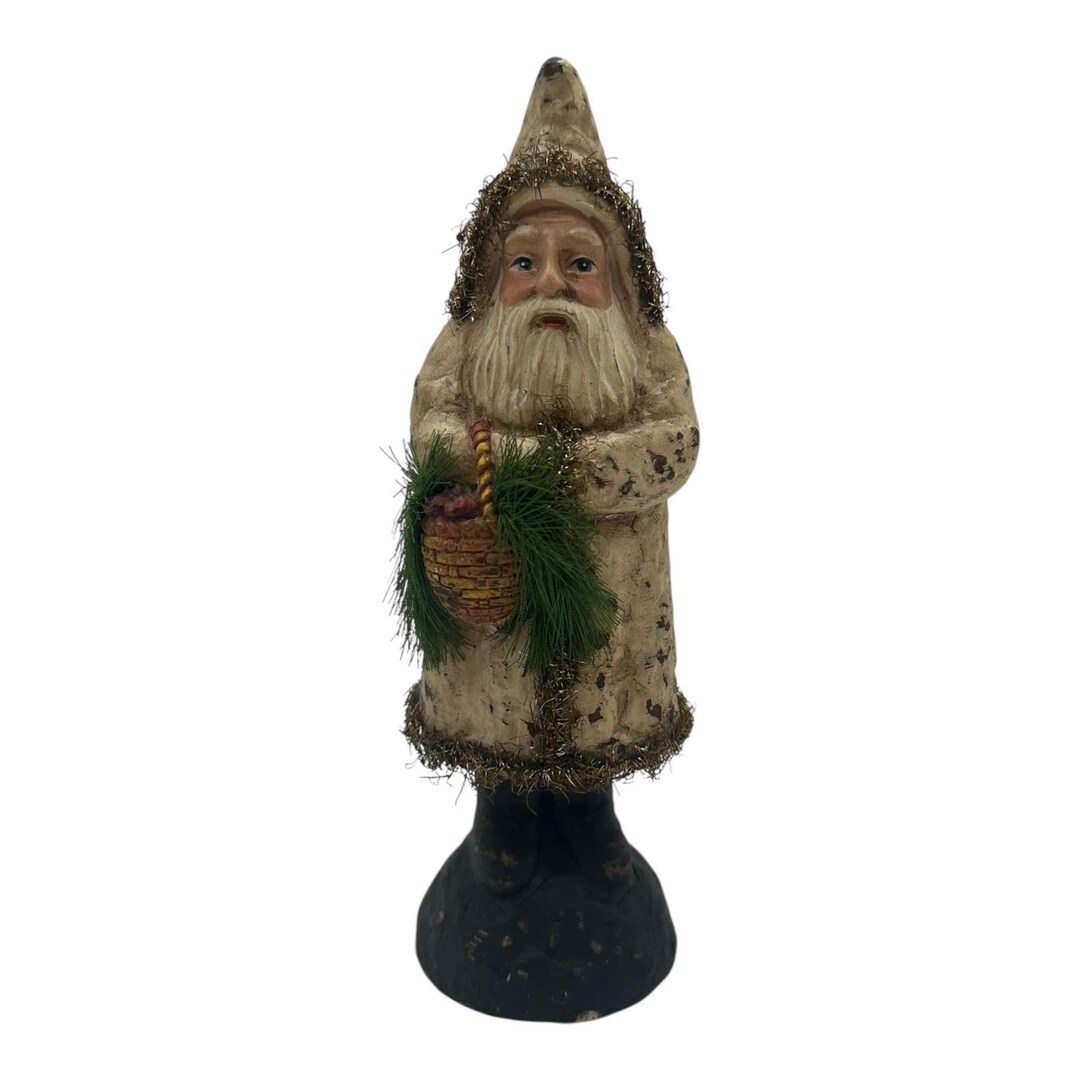 Vintage Ragon House Belsnickle Santa White 8 Paper Mache Christmas ...