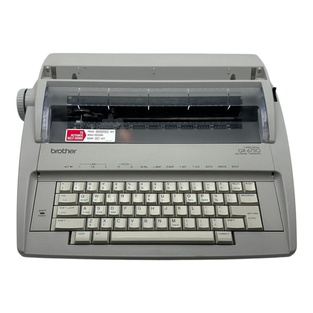 Brother GX-6750 Daisy Wheel Correctronic Electronic Typewriter Tested ...