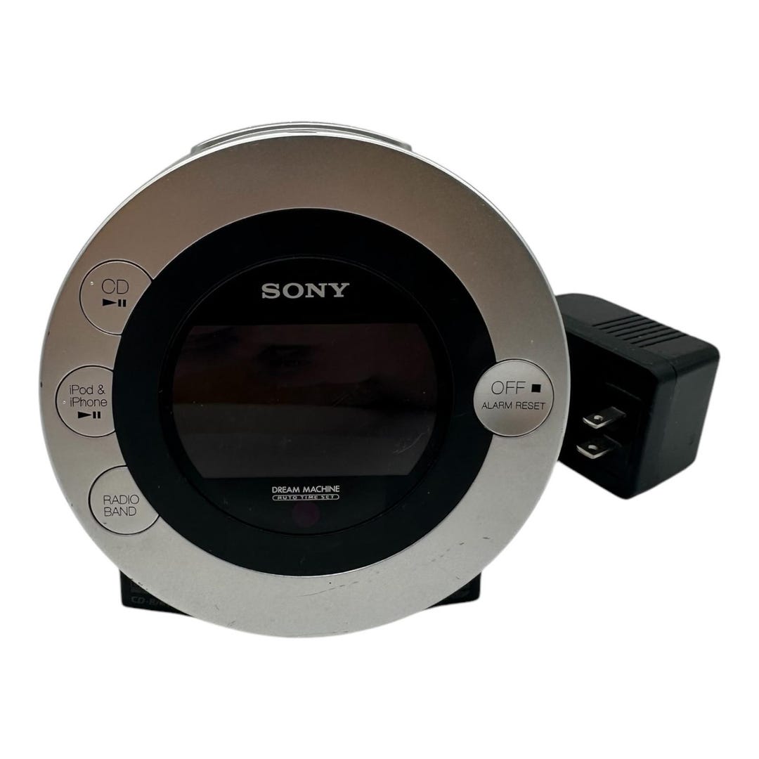 Sony Dream Machine Alarm Clock Radio Icf-cd3ip Cd AM/FM Ipod Dock ...