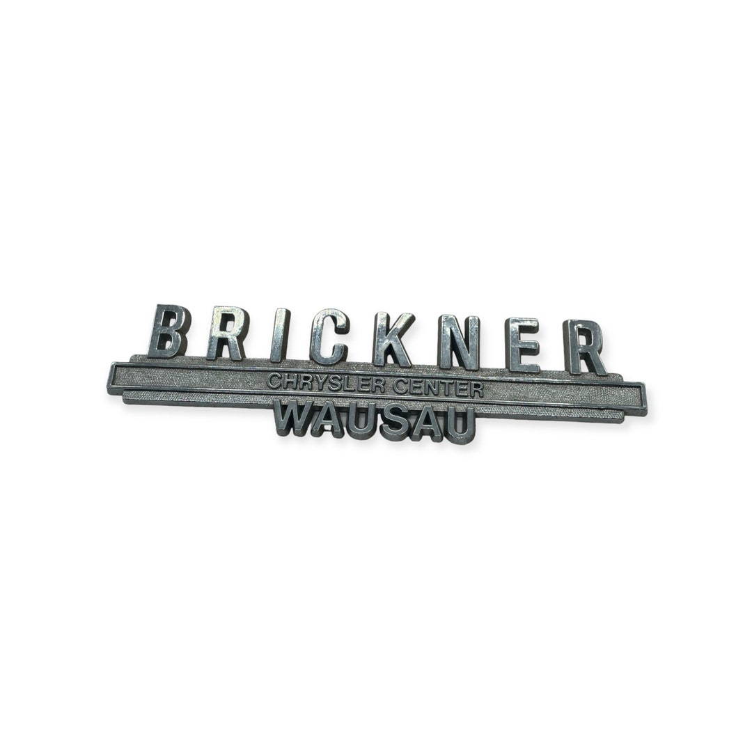 VTG Plastic Car Dealership Emblem Brickner Chrysler Center Wausau ...