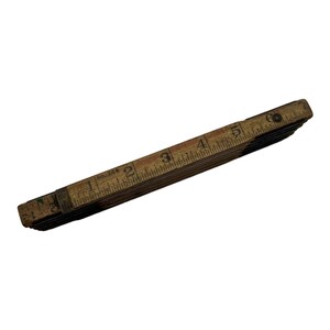 Vintage Folding Wooden Ruler Lufkin Red End X46 Extension Rule 72 Brass ...