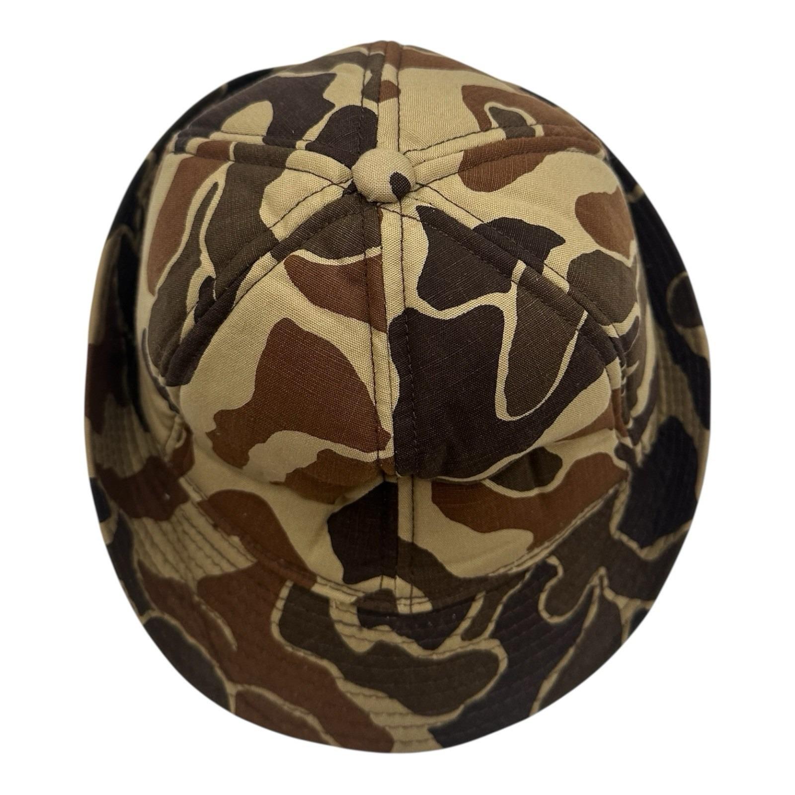 Vintage Youngan Duck Camo Jones Style Bucket Hat Cap Sz S Brown Hunting ...