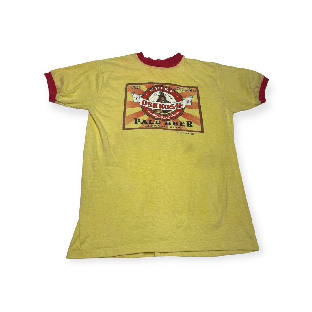 VTG 1977 Chief Oshkosh Pale Beer Brewing Yellow Single Stitch - Etsy