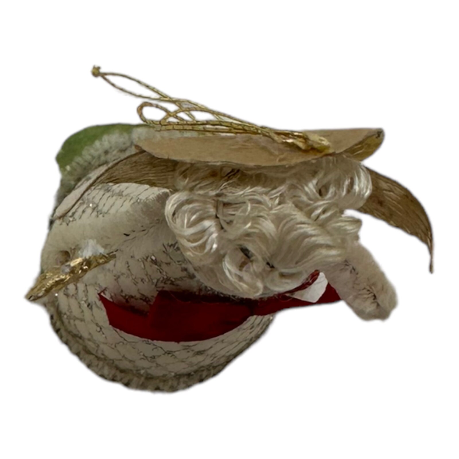 Vintage Putz Chenille Angel With Wand Christmas Ornament Cardboard 2.75 ...