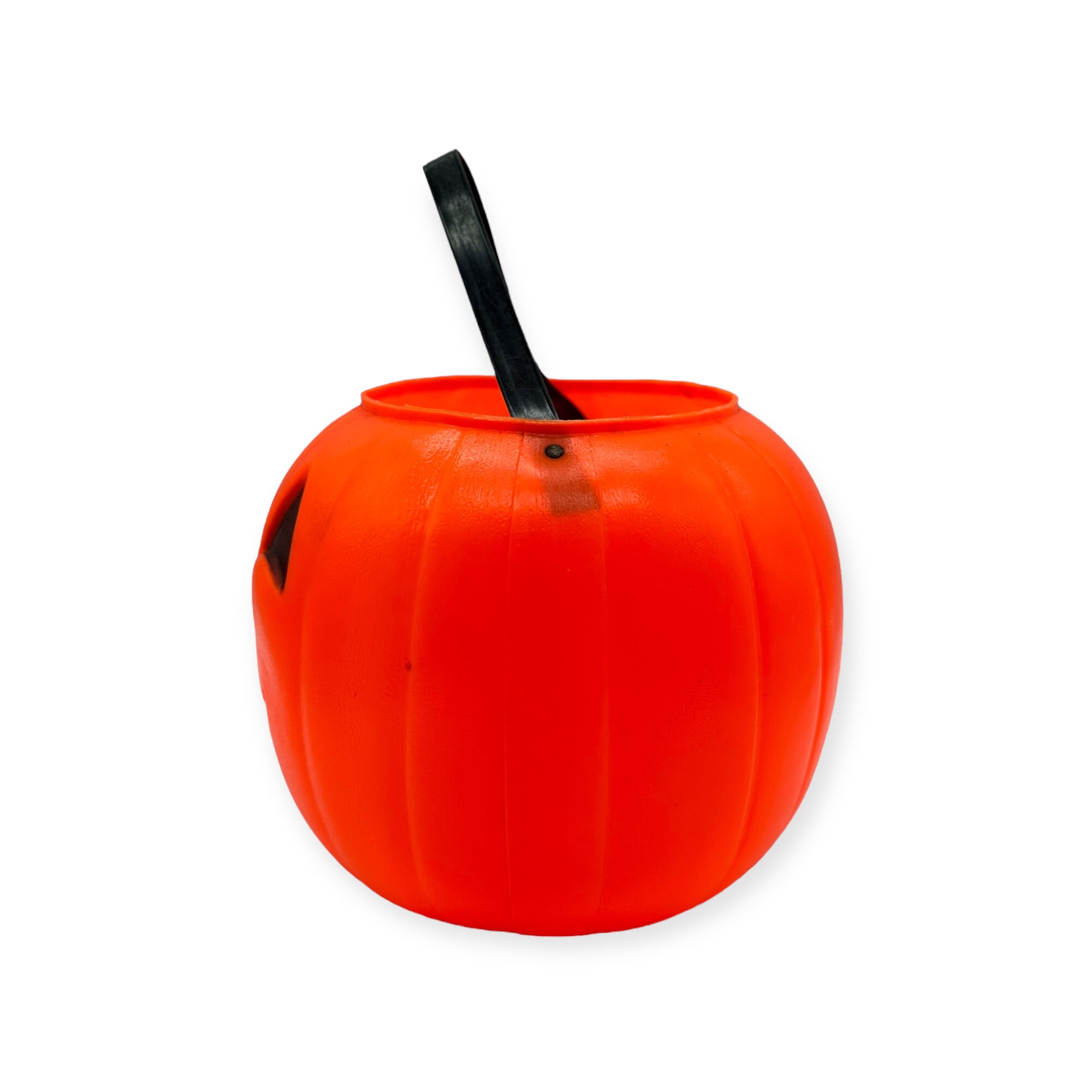 Vintage 1980 Orange Plastic Pumpkin Pail Bucket Halloween Blow - Etsy