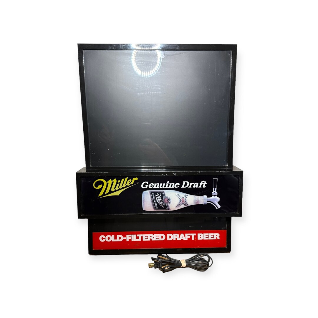 VTG Miller Genuine Draft Cold Filtered Beer Light up Chalkboard Message ...