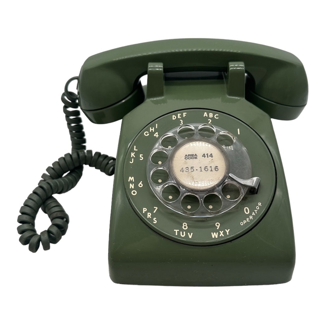 Vintage Green Bell Telephone System 500DM Western Electric Rotary Dial ...