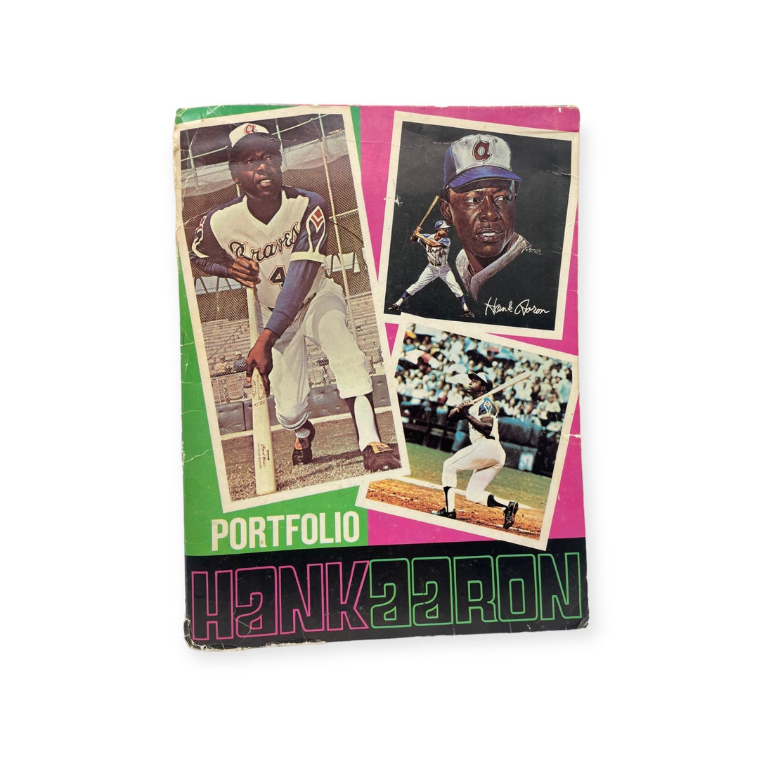 VTG 1970's Hank Aaron Atlanta Braves MLB Baseball Portfolio Pocket ...