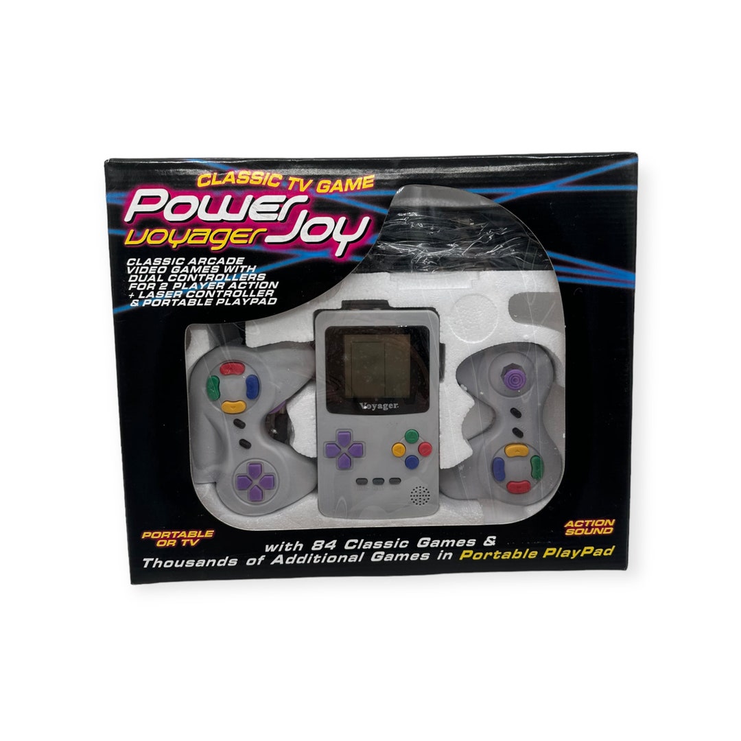 Power Joy Voyager Classic Handheld Gaming System 2 Controllers BRAND ...