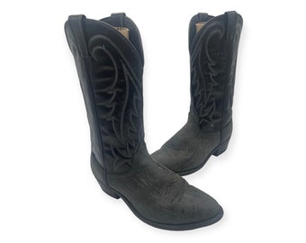 Black Men's Belt Buckle Chain Strap Western Cowboy Boots - Etsy