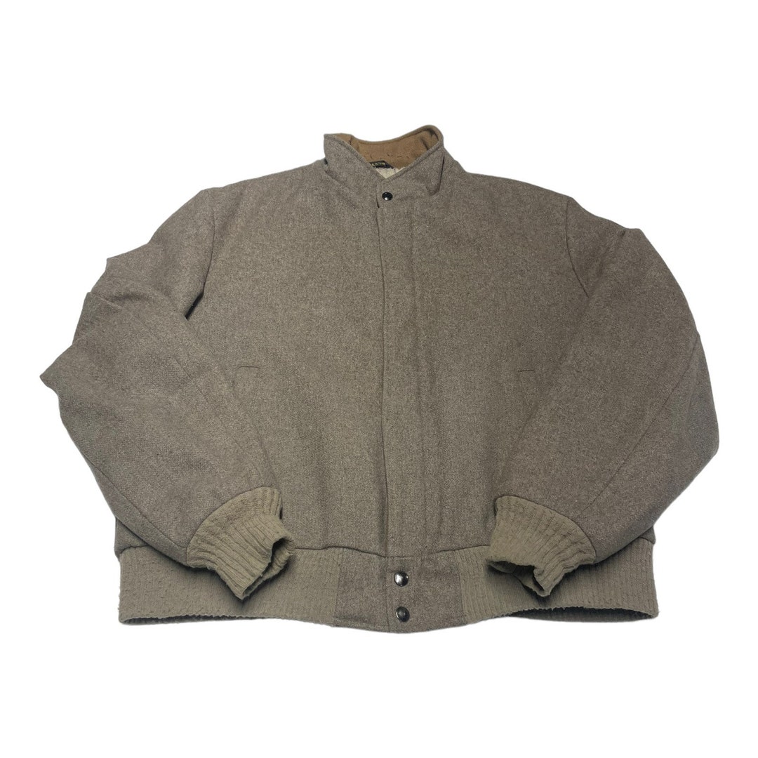 VTG 90s Field & Stream Mens Wool Bomber Jacket Sherpa Lined - Etsy