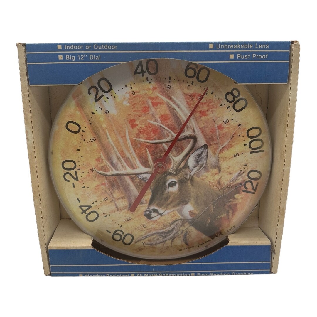 Vintage Taylor Original Jumbo Dial Indoor Outdoor 12" Deer Buck ...