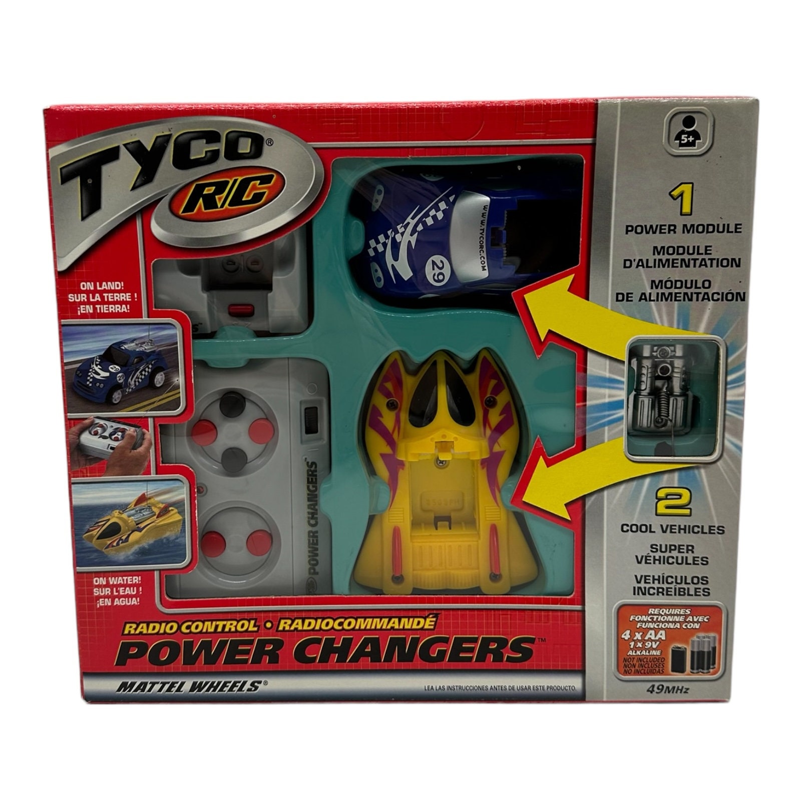 VTG 2002 Tyco RC Radio Control Power Changers Mattel Wheels B4141 - New ...