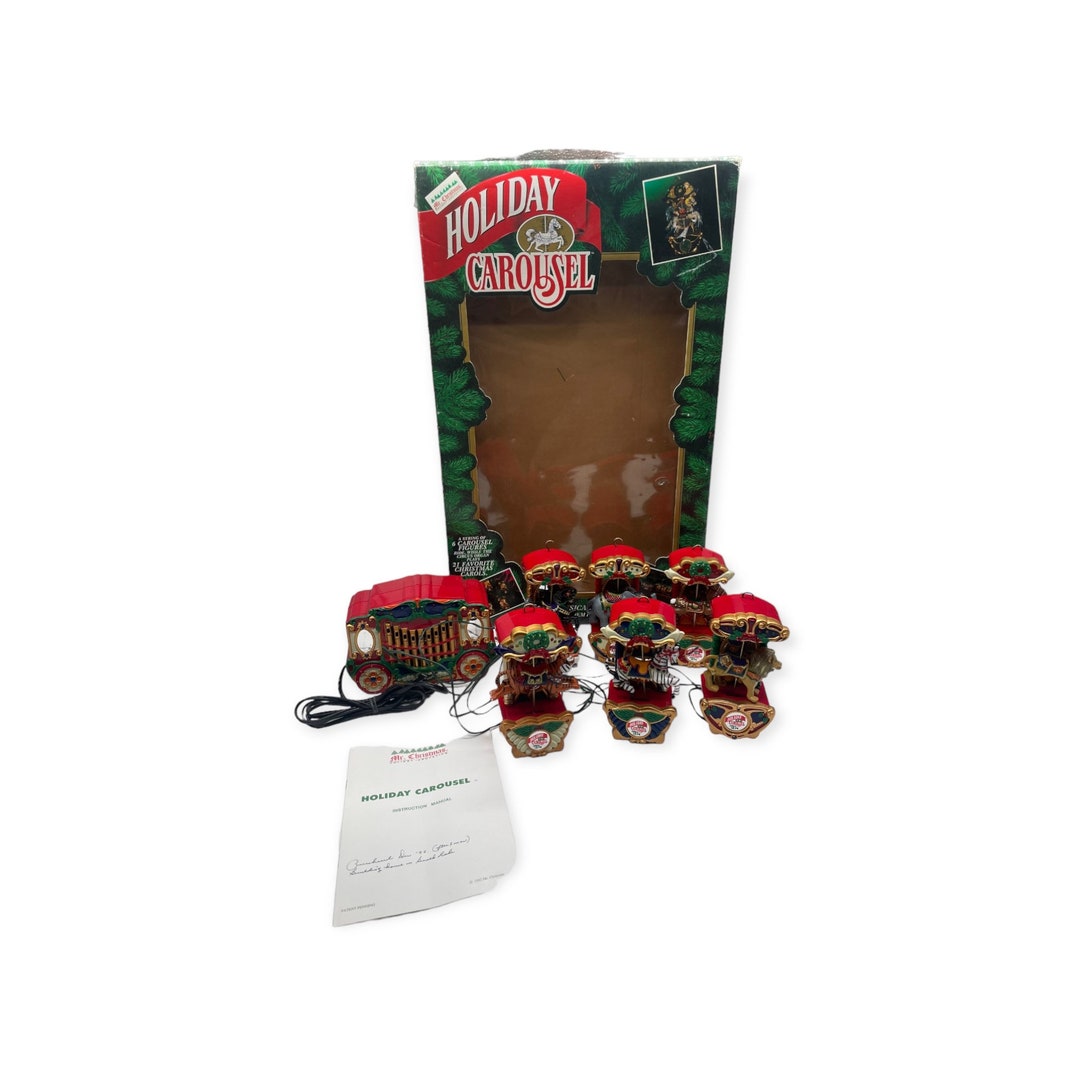 VTG Mr CHRISTMAS Holiday Carousel Calliope 6 Horse 21 Carols - Etsy